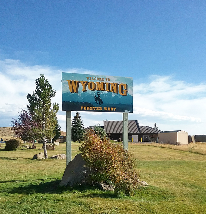 The "Welcome to Wyoming" sign isn't just geographic information&mdash;it's your official invitation to breathe deeper and walk slower.