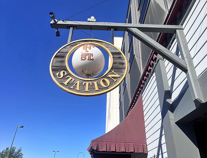 That iconic sign against the brilliant Alaskan blue sky&mdash;a beacon for hungry travelers and locals alike seeking honest food and warm hospitality.