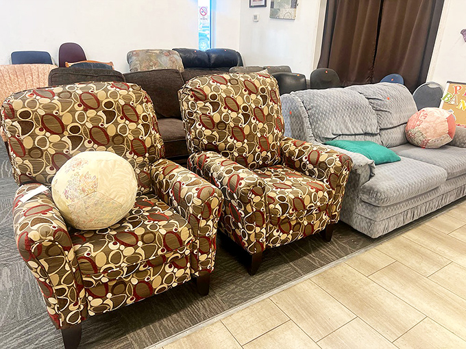 These couches have cushioned countless movie nights and heart-to-hearts. The pattern is bold, but at these prices, so are you.