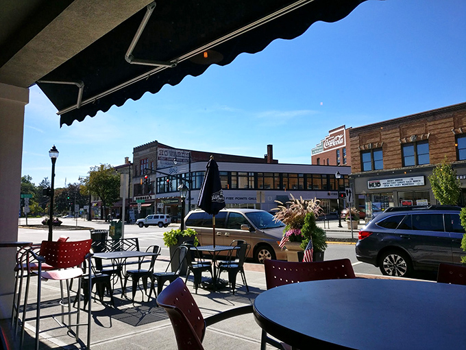 Sidewalk dining in downtown Torrington offers people-watching with a side of local flavor, where every table feels like the best seat in town.