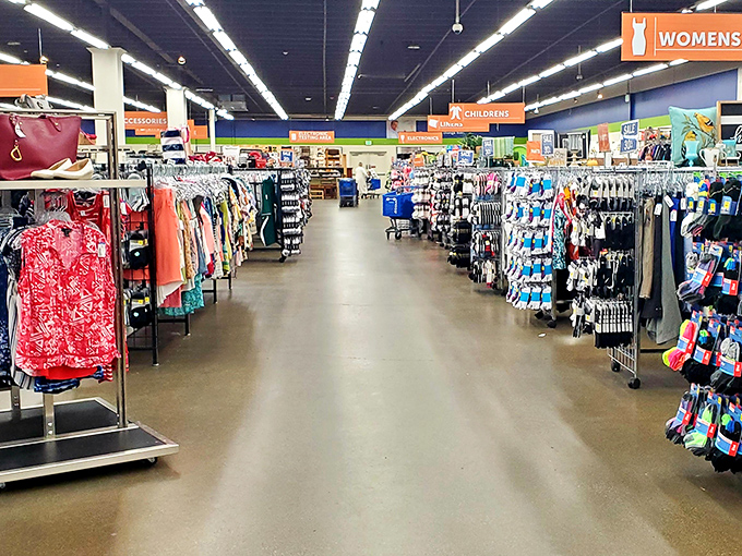 Department store organization without department store prices. These wide aisles have witnessed countless "I can't believe this is only three dollars!" moments.