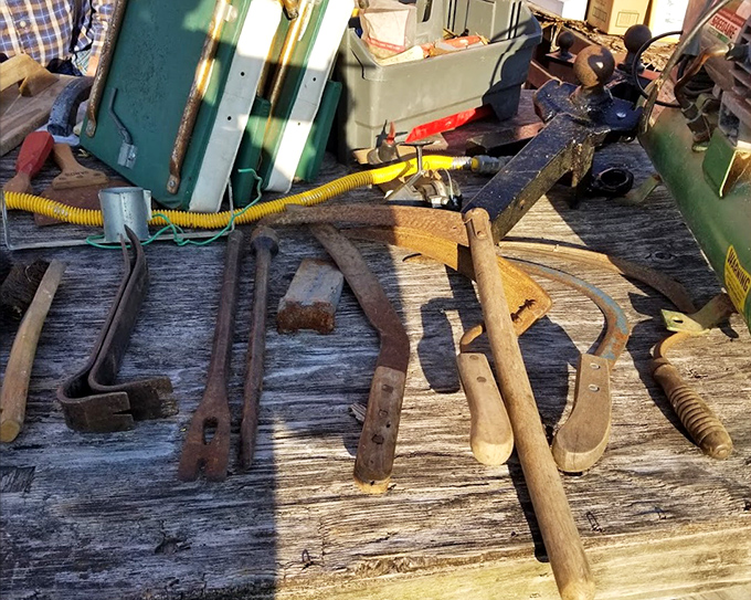 Tools with the patina that only comes from years of honest work—each hammer and wrench holding the muscle memory of projects past.