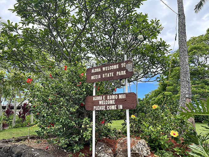 When a welcome sign this genuine greets you, you know the stress-melting experience has officially begun here.