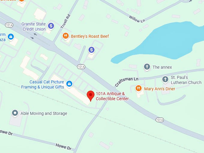 16. 101a antique & collectible center map