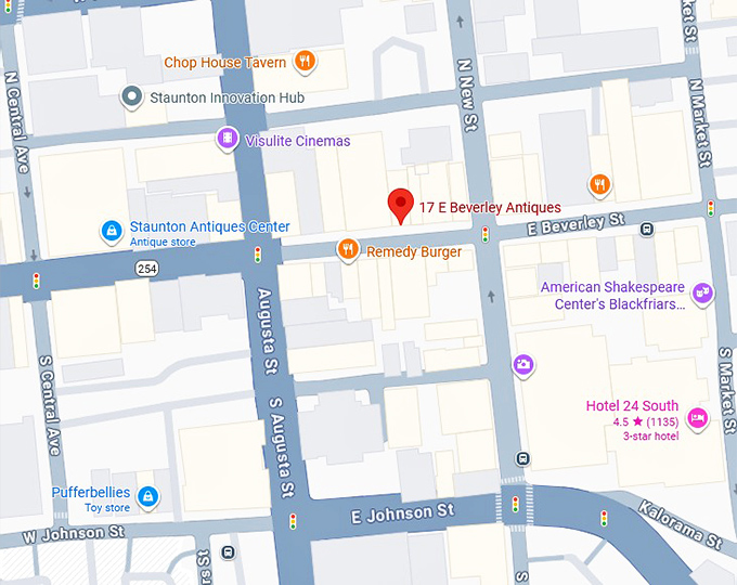 16. 17 east beverly antiques map