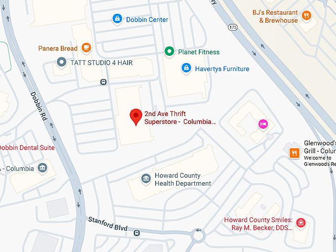 16. 2nd ave thrift superstore columbia, md map