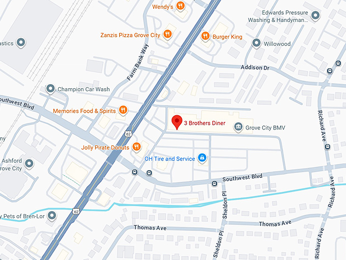 16. 3 brothers diner map