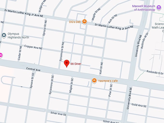 16. 66 diner map
