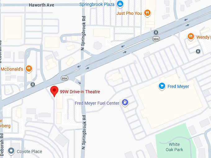 16. 99w drive in theatre map