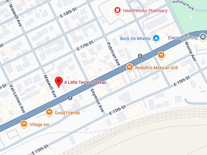 16. a little taste of texas map