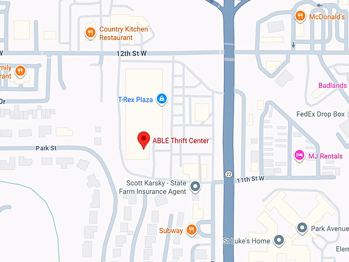 16. able thrift center map
