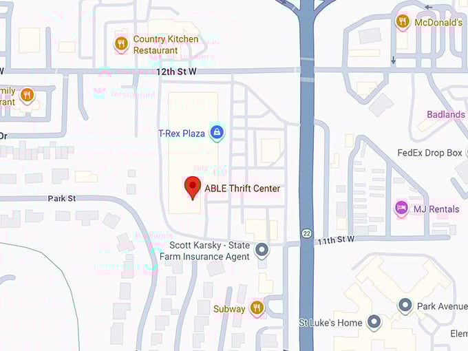 16. able thrift center map