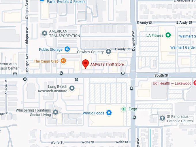 16. amvets thrift store map