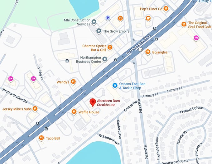 16. aberdeen barn steakhouse map