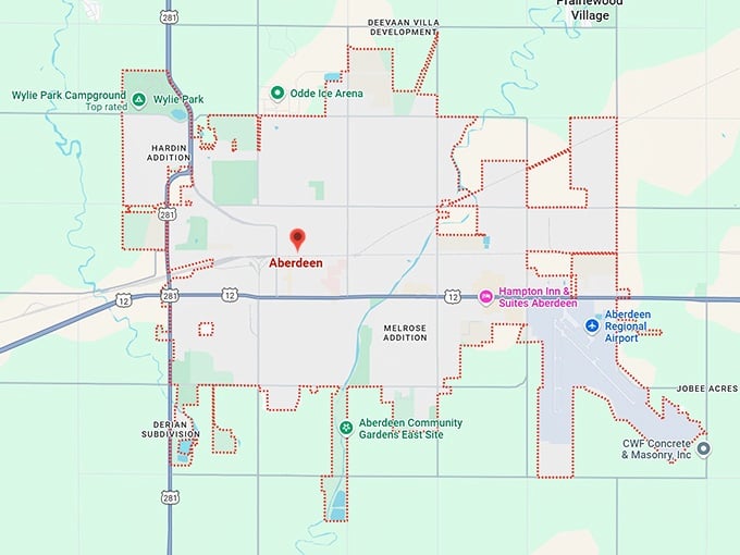 16. aberdeen, sd map
