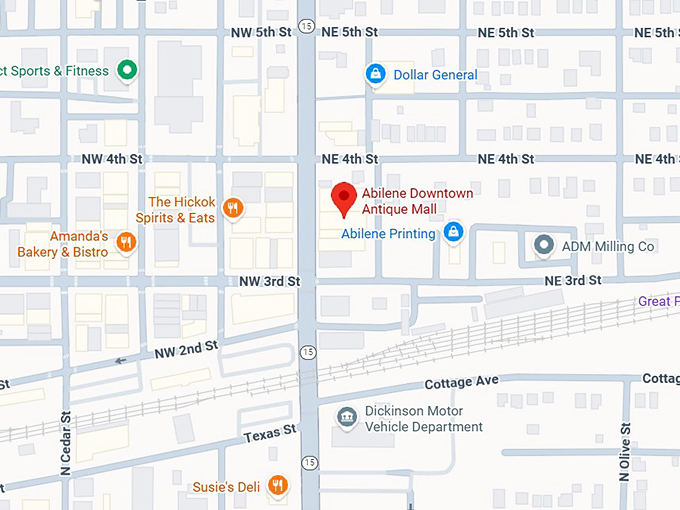 16. abilene downtown antique mall map