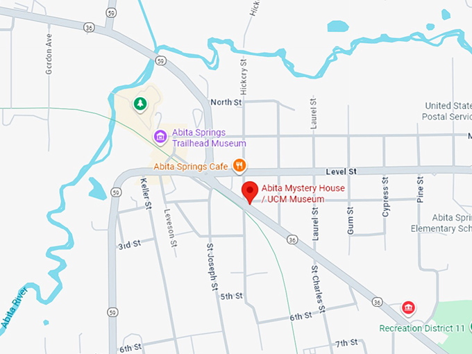 16. abita mystery house ucm museum map