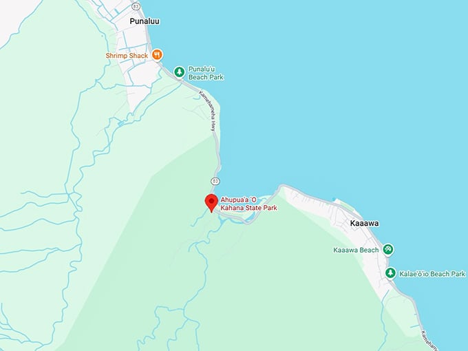 16. ahupuaʻa ʻo kahana state park map
