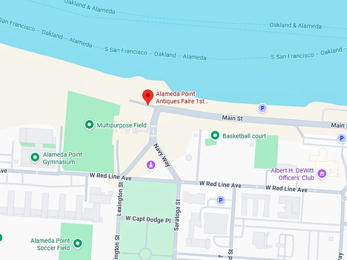 16. alameda point antiques faire map