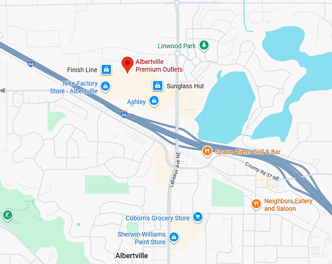16. albertville premium outlets map