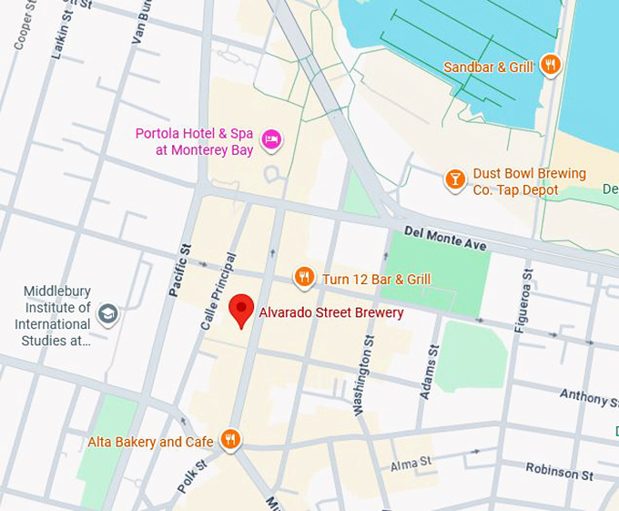 16. alvarado street brewery map