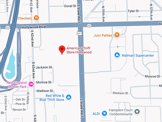 16. american thrift store hollywood map