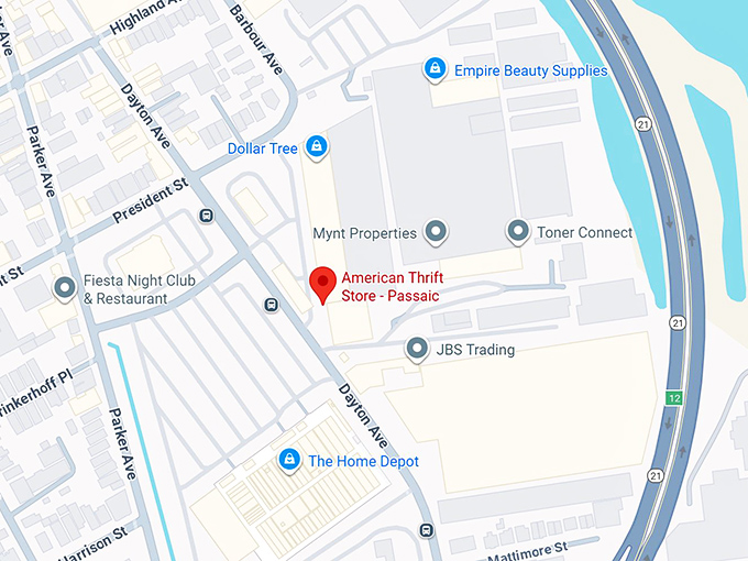 16. american thrift store passaic map