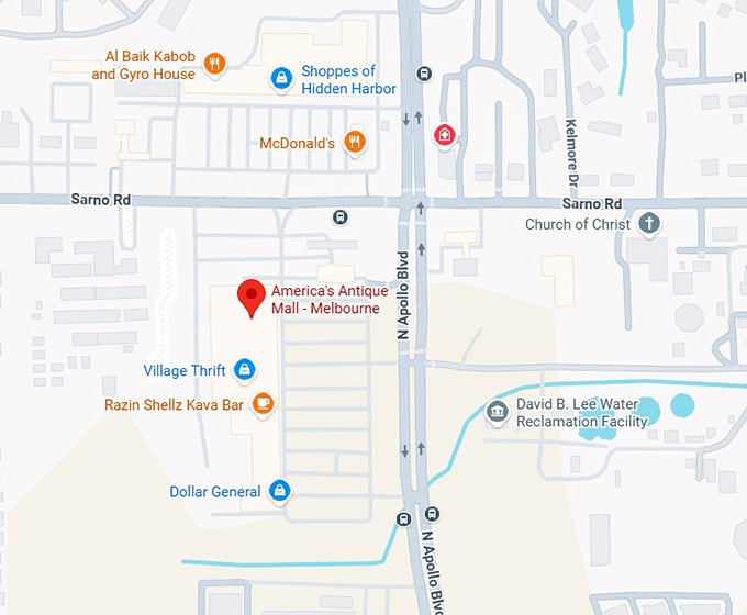 16. america's antique mall melbourne map