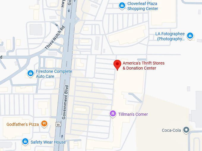 16. america's thrift stores & donation center (5441 hwy 90 west) map