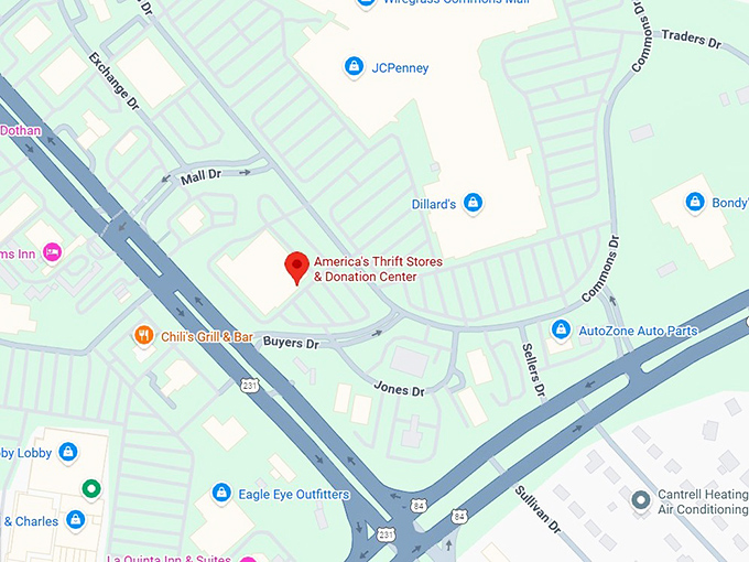 16. america's thrift stores & donation center map
