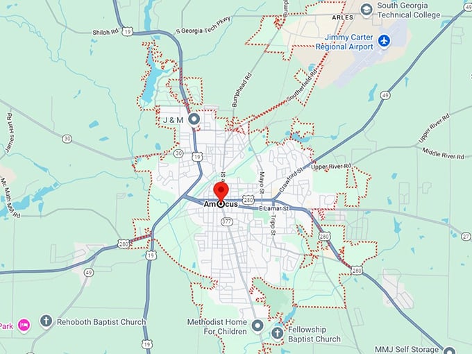 16. americus, ga map