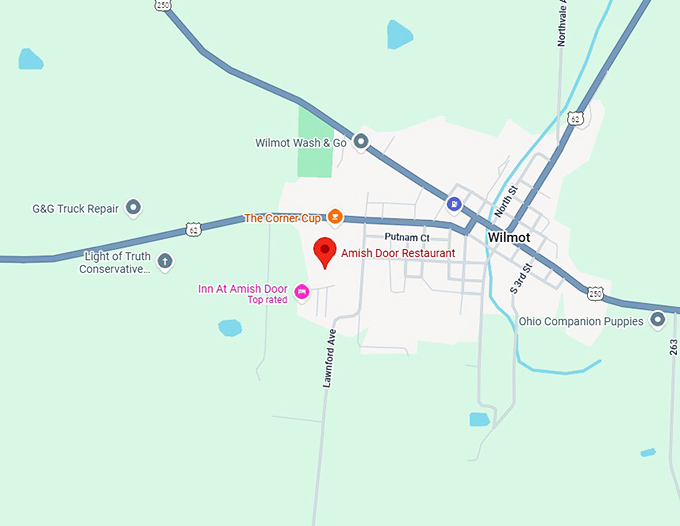 16. amish door restaurant map