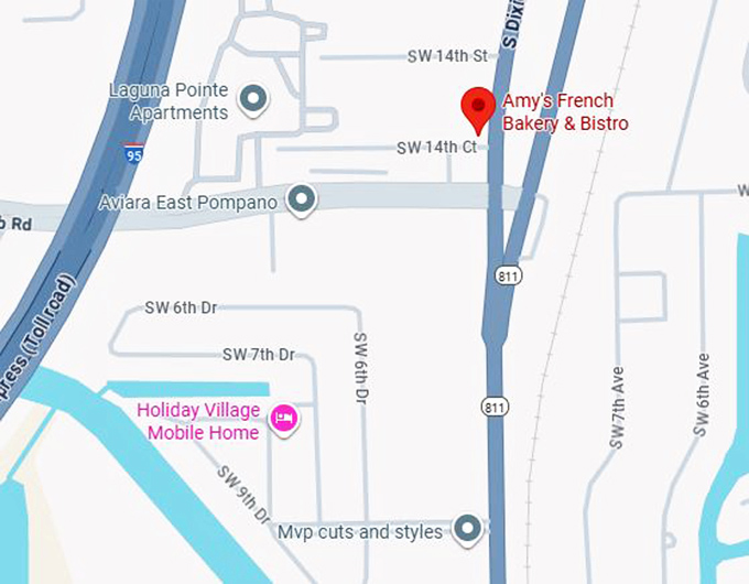 16. amy's french bakery & bistro map