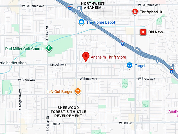 16. anaheim thrift store map
