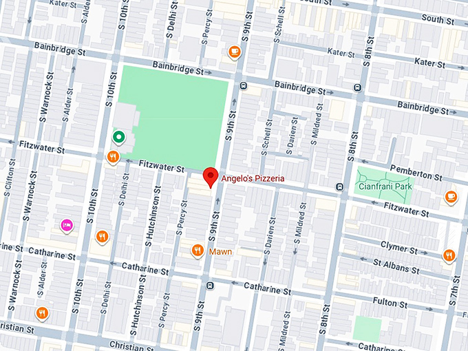 angelo&rsquo;s pizzeria map