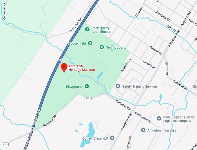 16. anthracite heritage museum map