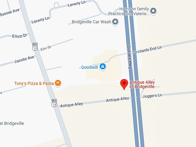 16. antique alley of bridgeville llc map