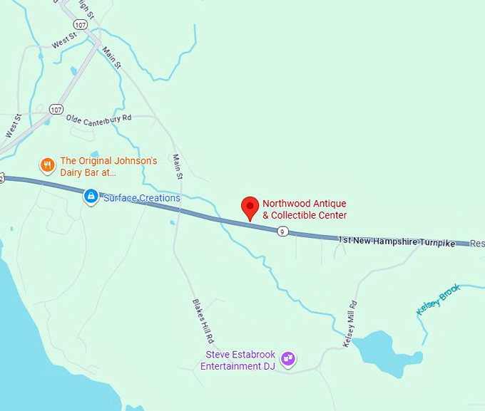 16. antique center at northwood map