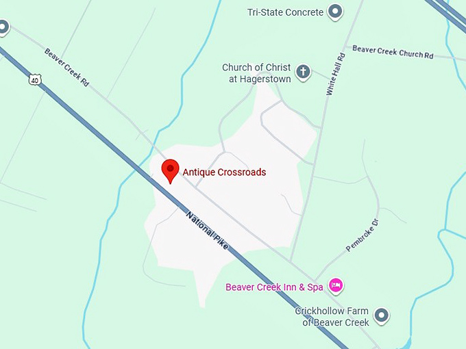 16. antique crossroads map