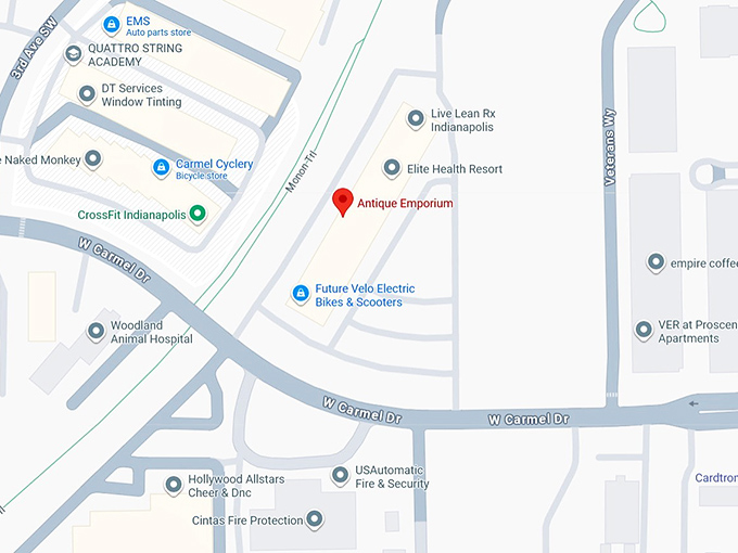 16. antique emporium of carmel map