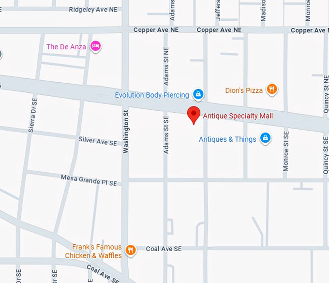 16. antique specialty mall map