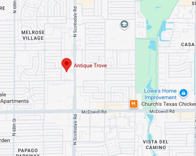 16. antique trove map