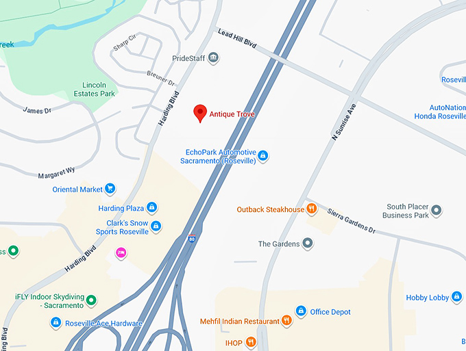 16. antique trove map