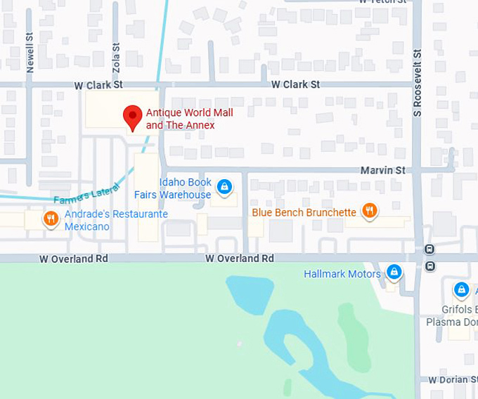 16. antique world mall and the annex map