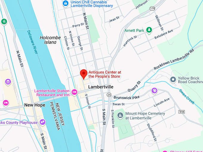 16. antiques center at the people's store map