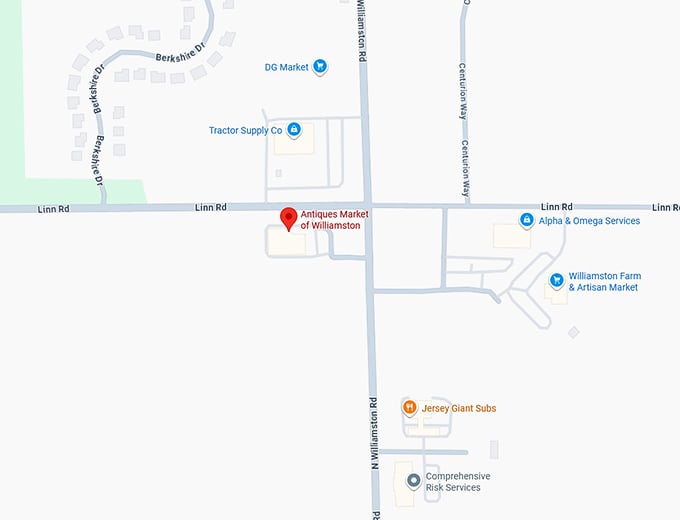 16. antiques market of williamston map