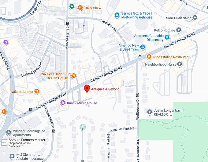 16. antiques and beyond map