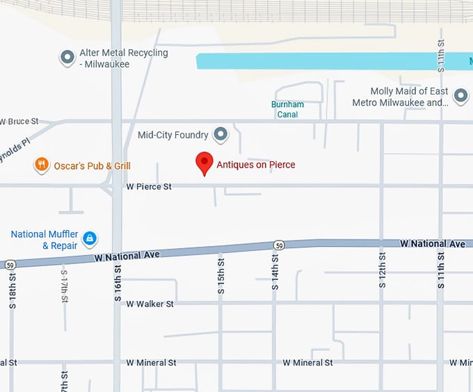 16. antiques on pierce map