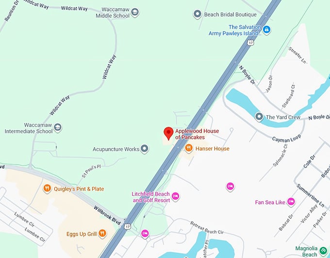 16. applewood house of pancakes map