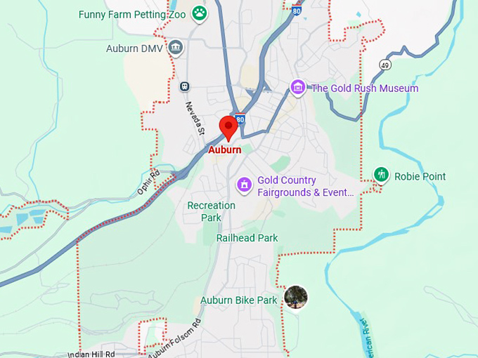 16. auburn, ca map